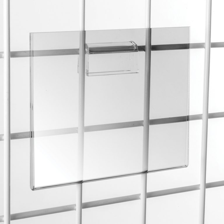 PLEXI 5 1/2"H X 7"W GRID SIGN HOLDER - Kin-Lai